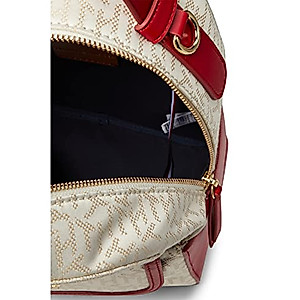 Tommy Hilfiger Schyler Smooth PVC Trim Cube Bicolor Poly Jacquard Backpack Ivory/Clayed Pebble One Size