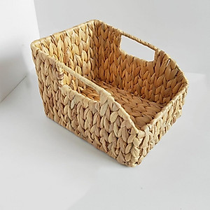 ibasenice Magazine small cabinet magazine storage holder multipurpose wicker table basket bread basket decorative storage basket bread container basket home field Toy finishing basket