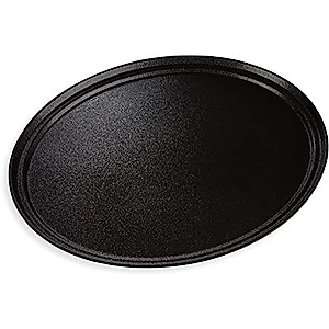 Carlisle FoodService Products 2700GR2004 Griptite 2 Oval Serving Tray, 27" x 22", Black (Pack of 6)