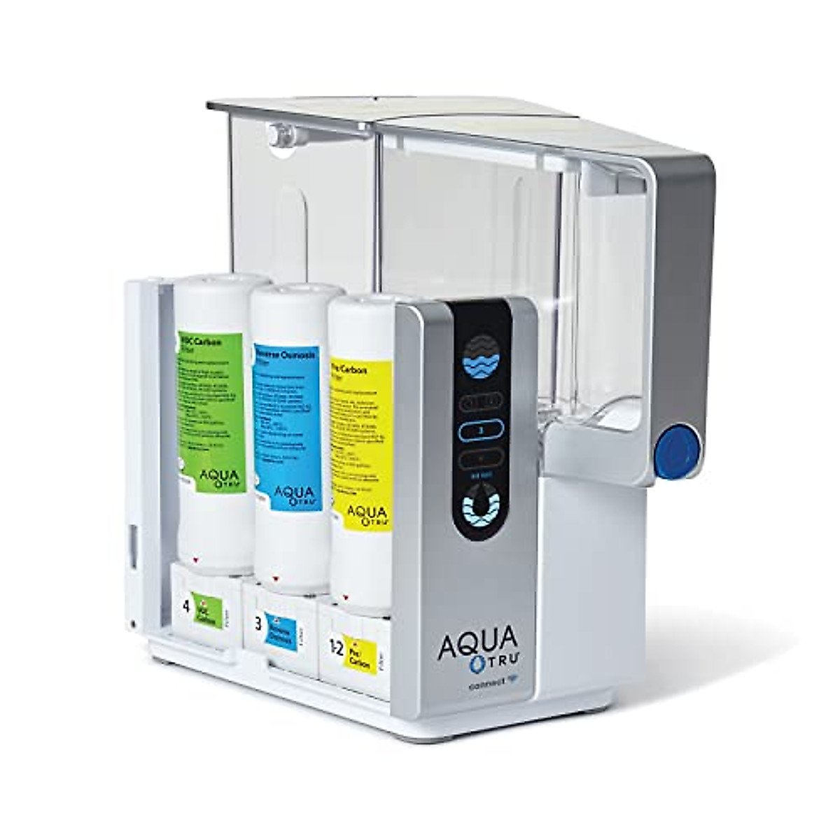 AquaTru Alkaline Connect Smart Countertop Water Purifier for PFAS & Other Contaminants with App | No Plumbing or Installation Required | BPA Free