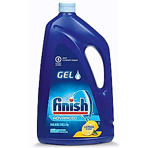 Finish Dishwasher Detergent Gel Liquid, Lemon Scent, 75oz