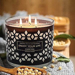 Candles for Home Scented, Lavender Scented Candles, Mothers Day Gifts, 3 Wick Candle, 14.5Oz 125H, Ideal for Stress Relief, Bath, Yoga, Meditation, Gifts for Women Birthday, Thanksgiving, Christmas