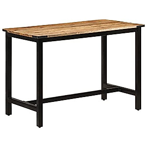 KTHLBRH Dining Table Sofa Console Table Dining for Narrow Space,Bar Table,Coffee Table,for Restaurants,Bars,cafes,Kitchens,Easy to Assemble 43.3"x23.6"x29.9" Solid Wood Mango