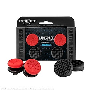 KontrolFreek Gamerpack Inferno + Omni Performance Thumbsticks for PlayStation 4 (PS4) and PlayStation 5 (PS5) | 2 High-Rise (Inferno) 2 Low Rise (Omni)
