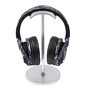 Funly mee Headphone Stand Holder, Headset Stand,Earphone Stand with Aluminum Supporting Bar and Base for All Headphone Sizes - Sliver