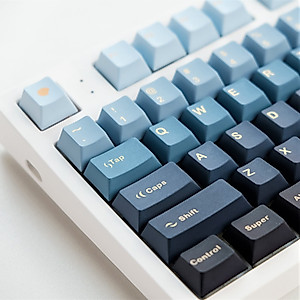 TOKEY Custom Keycaps-129 Keys Full Kit Set, Cherry Profile, PBT Dye Sublimation Non-Backlight US ANSI Layout Keycaps, for Cherry MX Gateron Kailh Box Switches Mechanical Gaming Keyboards(Moonrise)