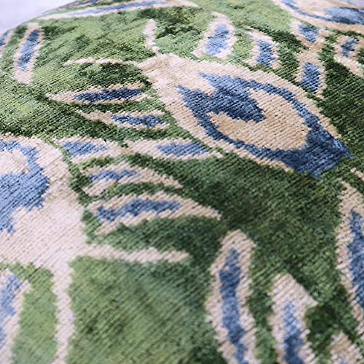 CANVELLO-Exquisite  Down Pillow/Throw Cushion: Feather Pillows Elegance & Art | Iconic Throw Pillows with Ikat Design  | Soft Velvet Silk   (20" x 20”)