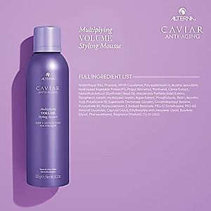 Alterna Caviar Anti-Aging Multiplying Volume Styling Mousse, 8.2 Ounce | For Fine, Thin Hair | Medium Hold | Sulfate Free , 8.2 Fl Oz (Pack of 1)