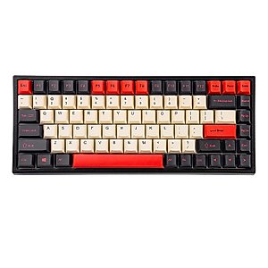 YUNZII KC84 SP 84 Keys Hot Swappable Mechanical Keyboard with PBT Dye-subbed Keycaps, RGB,NKRO Programmable Keyboard (Gateron Black Switch, Carving Front SP Red)