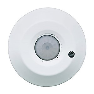 Leviton ODC04-IDW ODC Series 450 Sq. Ft. Passive Infrared Ceiling-Mount Occupancy Sensor, 120-277 Volt, White