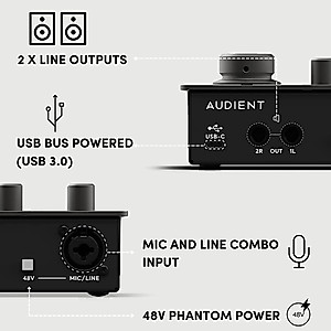 Audient iD4 MKII USB-C Audio Interface (Renewed)