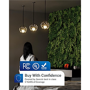 Sunco 10 Pack E12 LED Bulbs Candelabra CRI92 3000K Warm White, 5W Equivalent 40W, 450 Lumens, Small Edison Screw Base E12, Non-Dimmable, Frosted Decorative G14 Globe Vanity Light Bulbs UL