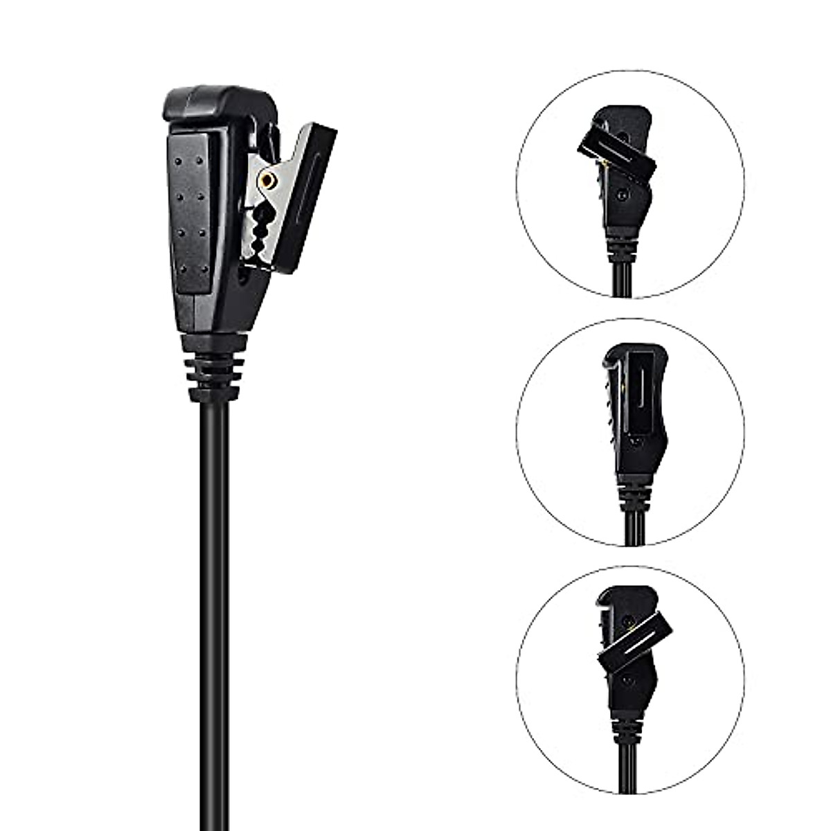 UAYESOK Waterproof Acoustic Tube Walkie Talkie Earpiece with Mic PTT 3.5mm Screw Thread Headset for Yaesu VX-6 VX-6R VX-7R VX-170 FT-270 Standard Horizon HX210 HX400 HX750S HX870 HX890