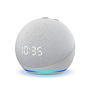 Certified Refurbished Echo (4th Gen) with clock | With premium sound, smart home hub, and Alexa