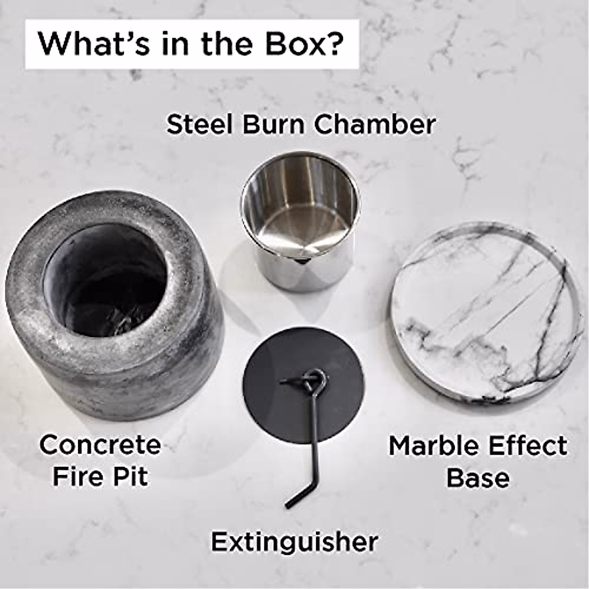 Roundfire Tabletop Fire Pit (2 Pack - No Smores Kit) Ethanol Table Top Fire Pit