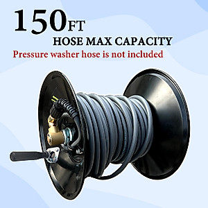 M MINGLE Pressure Washer Hose 50 FT x 1/4", High Pressure Washer Hose Reel 150ft