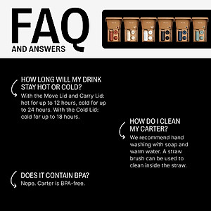 Fellow 16 oz Carter Bundle (3 in 1) Travel Mug with Carry Handle, Move & Cold Lids with Straw - To-Go Coffee Tumbler, Ceramic Interior & Vacuum-Insulated Stainless Steel - Coffee Cups-Matte White