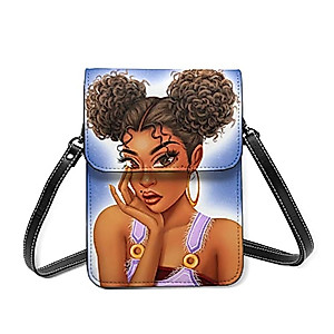 Women's African American Girl Leather Top Handle Satchel Handbags Tote Purse Wallet Crossbody Shoulder Bags