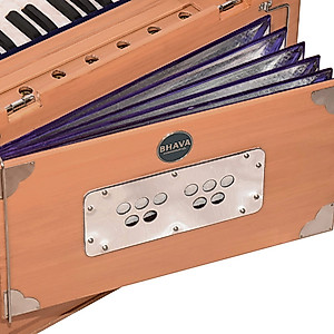 Bhava Mini "Kirtan" Harmonium | Standard Edition -Natural | Professionally Tuned & Refined in U.S.| Indian Instrument ~ Handmade, Perfect for Yoga, Kirtan | Fits in Overhead Compartment