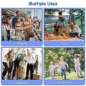 YASYU Foldable Shopping Bag with Wheels Folding Shopping Trolley Tote Bag on Wheels Collapsible Shopping Cart Bags 2 in 1 Reusable Grocery Bags Travel Bag (Blue)