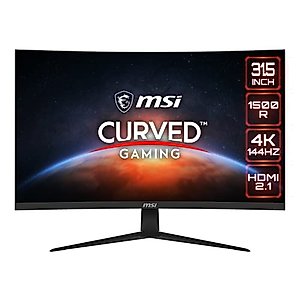 MSI G321CU, 32" Gaming Monitor, 3840 x 2160 (UHD), VA, 144Hz, FreeSync Premium, HDR Ready, HDMI, Displayport, Tilt