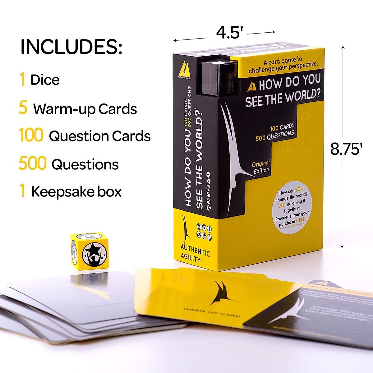 Authentic Agility Conversation Card Game (100 Cards - 500 Questions) Family Card Games for Adults, Teens, Families - Ice Breakers, Get to Know People, Communication Skills for Parties & Gatherings
