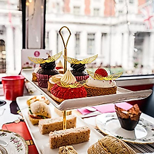 50 Pcs Golden Snitch Wings with Glue Circles Glitter Wizard Party Chocolate Decoration Golden Wings Chocolate Decor Hollowed Party Supplies for Birthday Wizard Theme Party Supplies