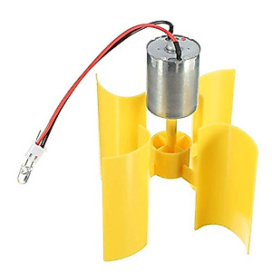 Sparik Enjoy 2 Pcs DC 0.1V-5.5V 100-6000RPM Micro Vertical Wind Turbines, Small Motor Wind Blades Generator for DIY (2pcs)