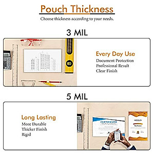 TYH Supplies 100-Pack Legal Size 8.5 x 14 Inches 3 Mil Clear Hot Glossy Thermal Laminating Pouches Lamination Sheet Laminator Pockets