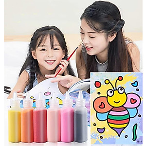 ANXUS Sand Painting Kit for Kids, Complete Sand Painting Tool, 12 Colored Sand Paintings with 24 Sand Paintings, Brush, Wooden Pen, Sand Table, DIY Sand Art. Children's Favorite Gifts