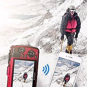 Olympus TG-4 16 MP Waterproof Digital Camera with 3-Inch LCD (Red) - International Version