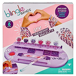 Blingle Bands DIY Gem Friendship Bracelet, 8 Band Deluxe Studio - Arts & Craft Activity for Ages 7 and Up