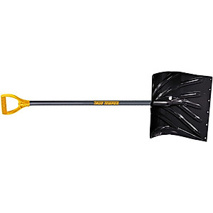 True Temper 1627200 Poly Snow Shovel/Pusher with Steel Handle and D-Grip
