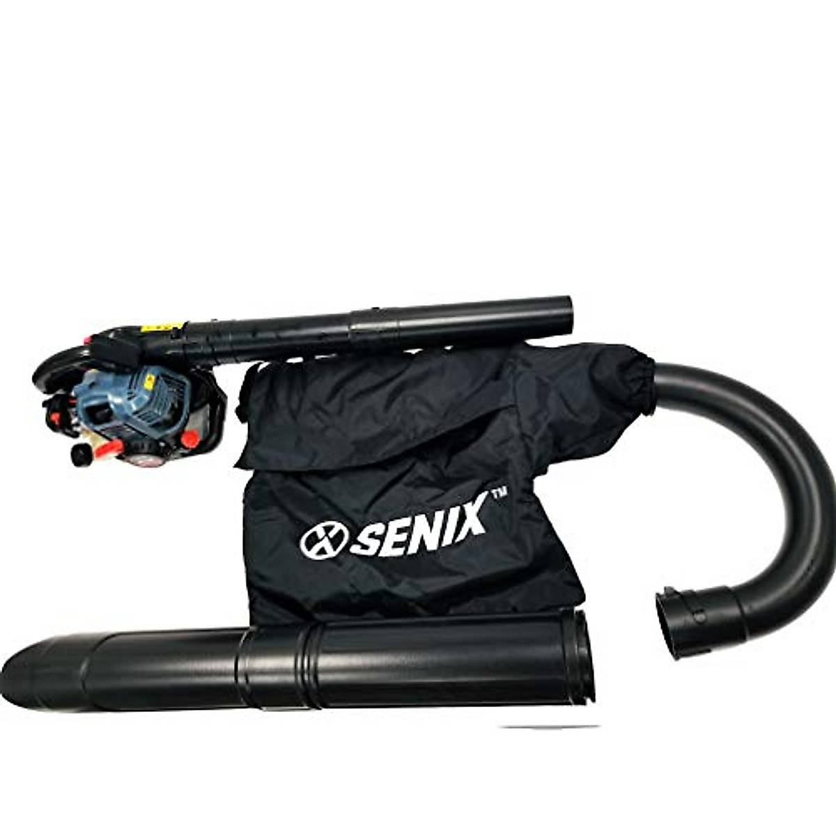 SENIX BLV4QL-M 31cc 4-Cycle Gas Powered Leaf Blower with Vac Kit, Blue
