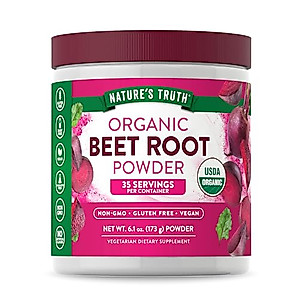 Organic Beet Root Powder | 6.1 oz | USDA Organic | Vegan, Non-GMO & Gluten Free Supplement | by Nature's Truth