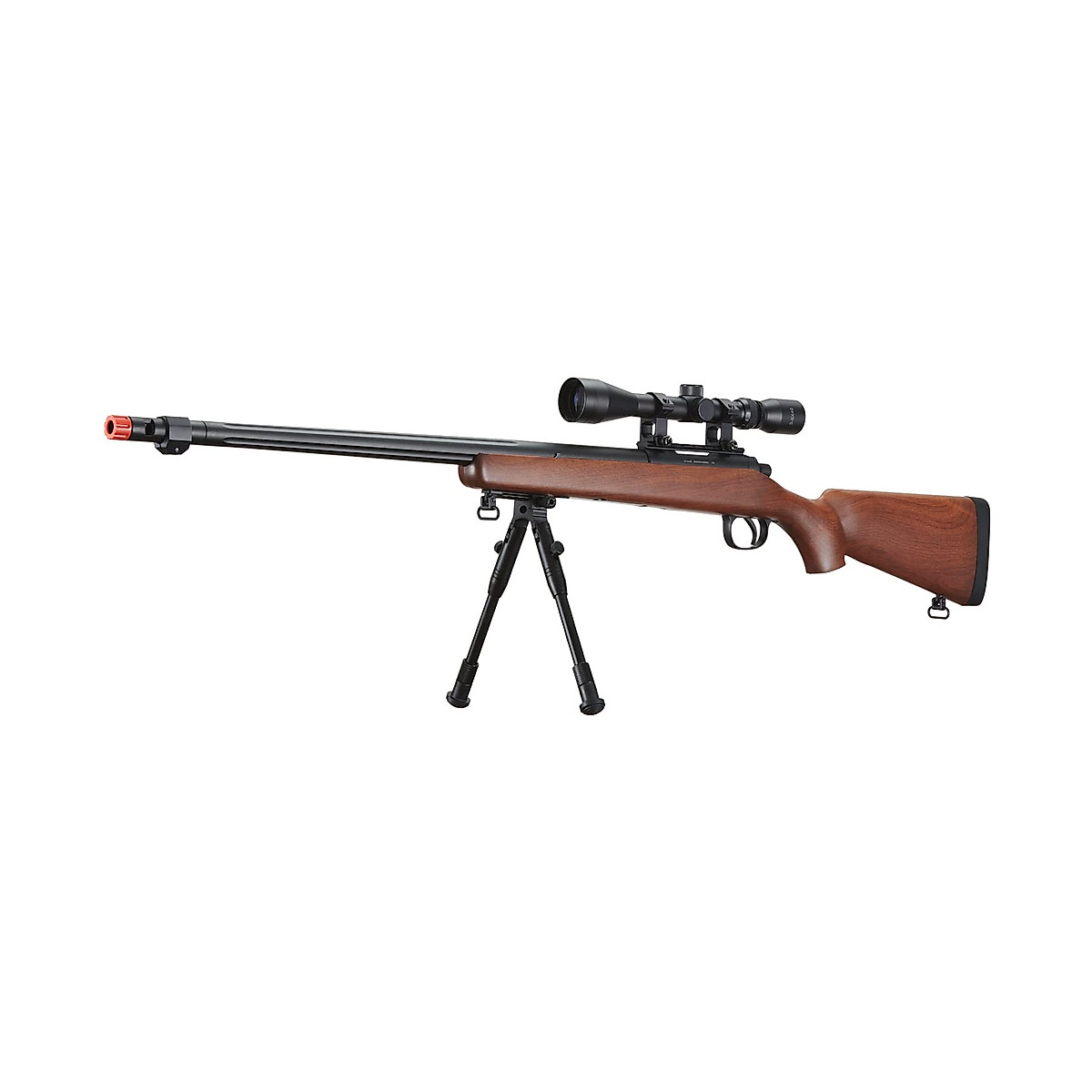 Well MB03 Airsoft Sniper Rifle W/Scope and Bipod - Wood