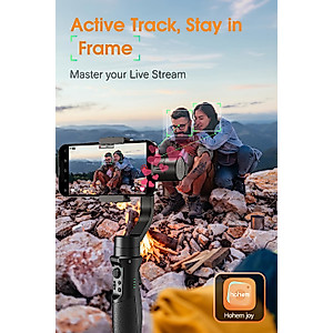 Gimbal Stabilizer for Smartphone, 3-Axis Phone Gimbal for Android and iPhone 15,14,13,12 PRO, Stabilizer for Video Recording with Face/Object Tracking, 600 °Auto Rotation - hohem iSteady Mobile Plus