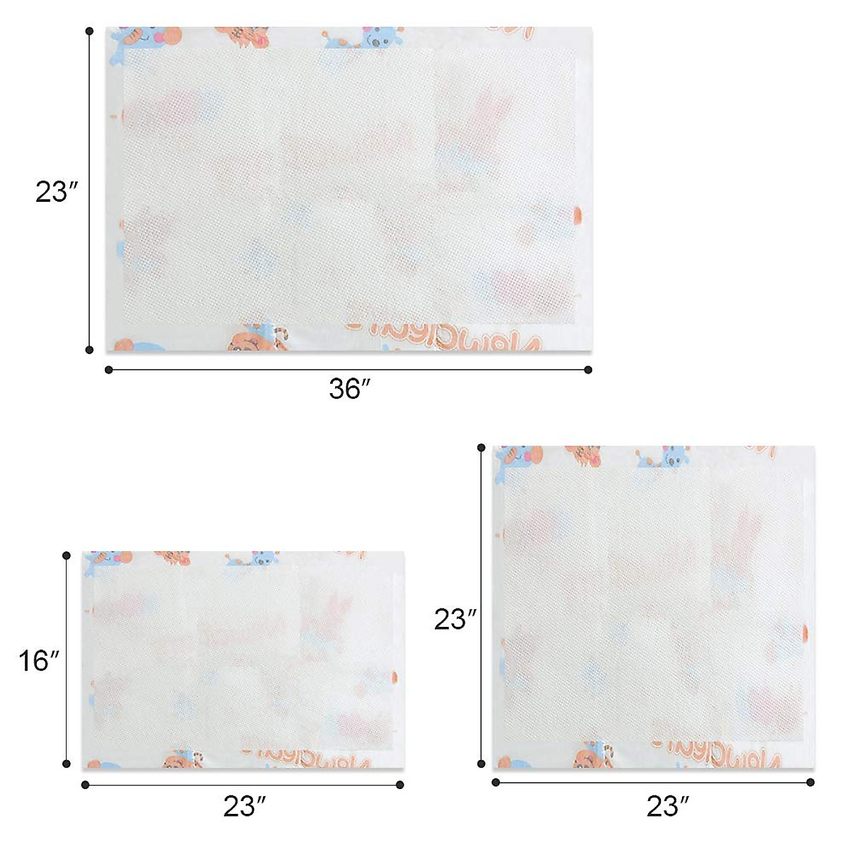 Newclears Baby Disposable Underpads Breathable Incontinence Diaper Changing Pads, 20 Count/Pack (23''x36'' - 6pack(120 Count))