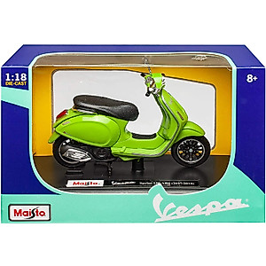 Maisto - 1/18 Scale Model Compatible with Vespa Sprint 150 ABS 2018 (Green)