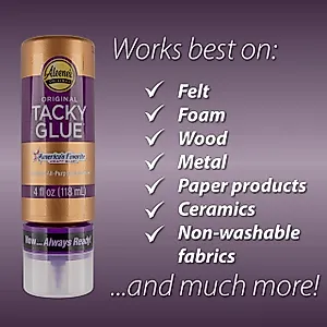 All Purpose Tacky Glue – Dries Clear– 4 OZ – 3 Pack
