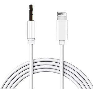 Aux Cord for iPhone 11 12 13, 3.3ft White [Apple MFi Certified] Lightning to 3.5mm AUX Audio Cable Compatible with iPhone 13 12 11 XS XR X 8 7 6 for Home Car Stereo/Headphone/Speaker, Support All iOS