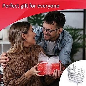 Utensil Caddy Organizer for Kitchen Counter - Modern Silverware Storage-2 Sections Hollowware Holder for Spatula Spoon with Silicone Double Detachable Grates-Rust-resistant Free Standing Flatware Tool