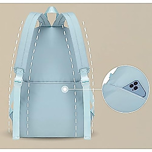 ALORVE Backpack Cute Anime Student Schoolbag Cartoon Casual Travel Bag for Boys and Girls School Season Gifts (Blue)