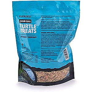 Fluker's Grub Bag Turtle Treat - River Shrimp 12oz - Includes Attached DBDPet Pro-Tip Guide