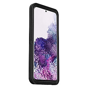 OtterBox Galaxy S20/Galaxy S20 5G (NOT COMPATIBLE WITH GALAXY S20 FE) Defender Series Case - BLACK, rugged & durable, with port protection, includes holster clip kickstand