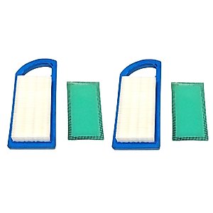 Briggs & Stratton 2 Air Filters Plus 2 Pre-Filters - Compatible Air Filter 697775 697152 698413 797007 794421, Pre-Filter 697292