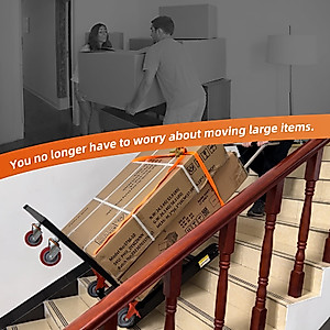 Efficraft Electric Stair Climbing Dolly 300W Electric Stair Climbing Hand Trucks Cart Motorized Mobile Stairlift Folding Electric Dolly, 661lbs Capacity for Moving Furniture, Logistics