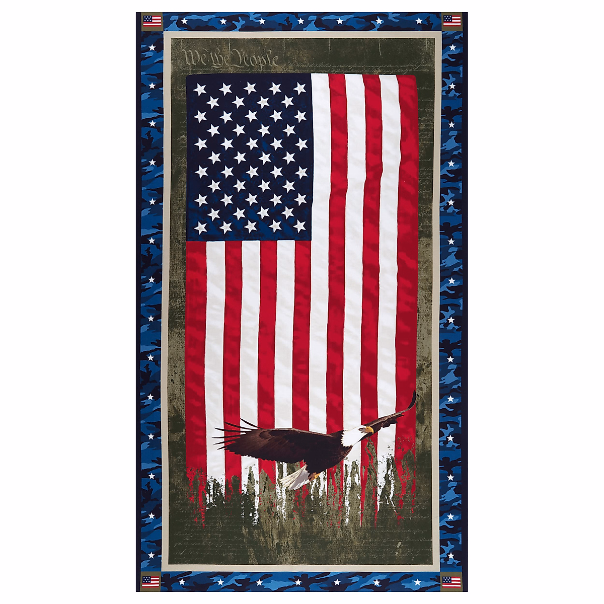 Whistler Studios All American We The People 24" Panel Multi, Fabric by The Yard