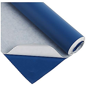 Magic Cover Adhesive Vinyl Paper, Multi-Functional Shelf Liner for Lining Drawers and Shelves, Waterproof and Durable, 18" x 20', Blue