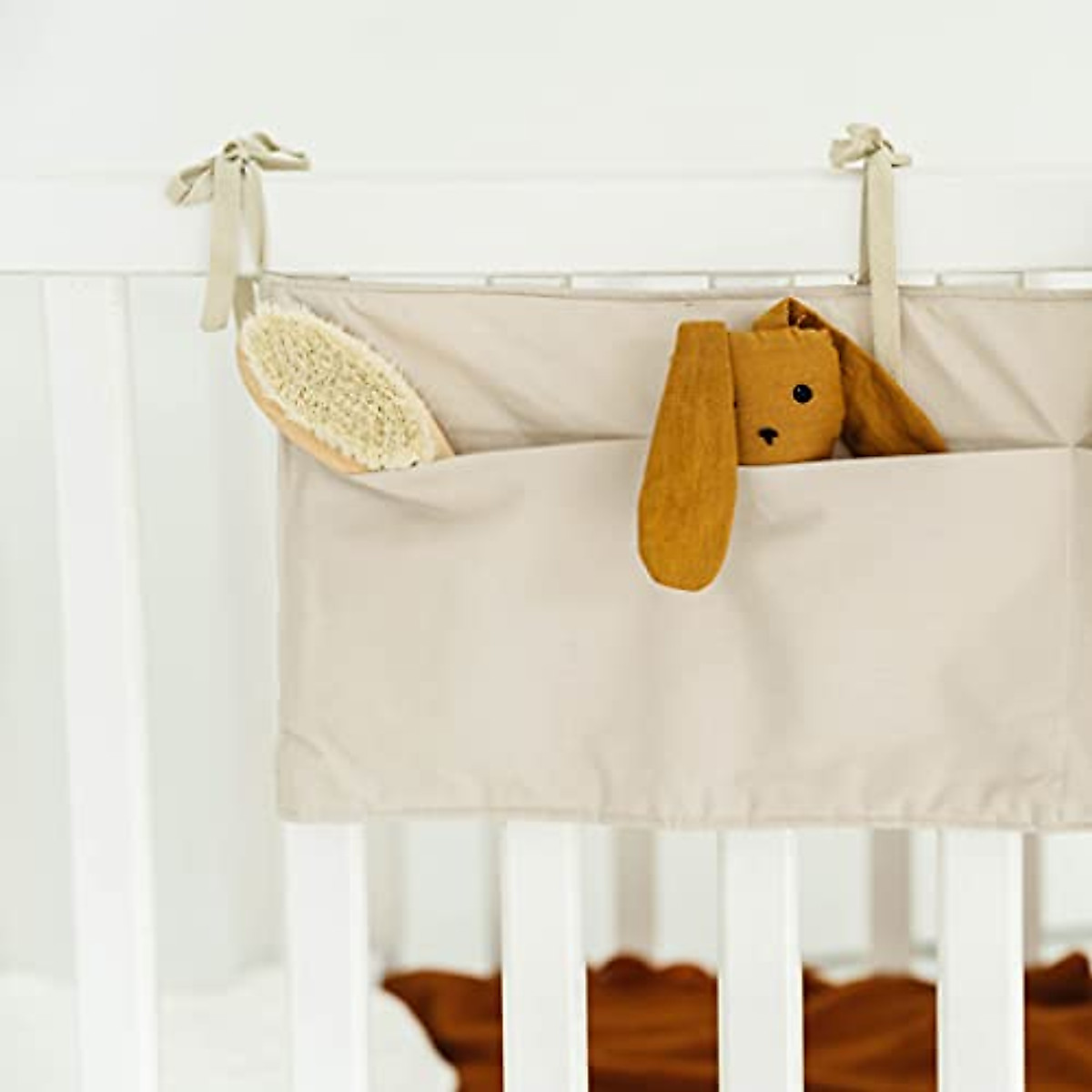Natemia Baby Nursery Crib Organizer- Hanging Diaper Organizer for Crib - Made in Portugal